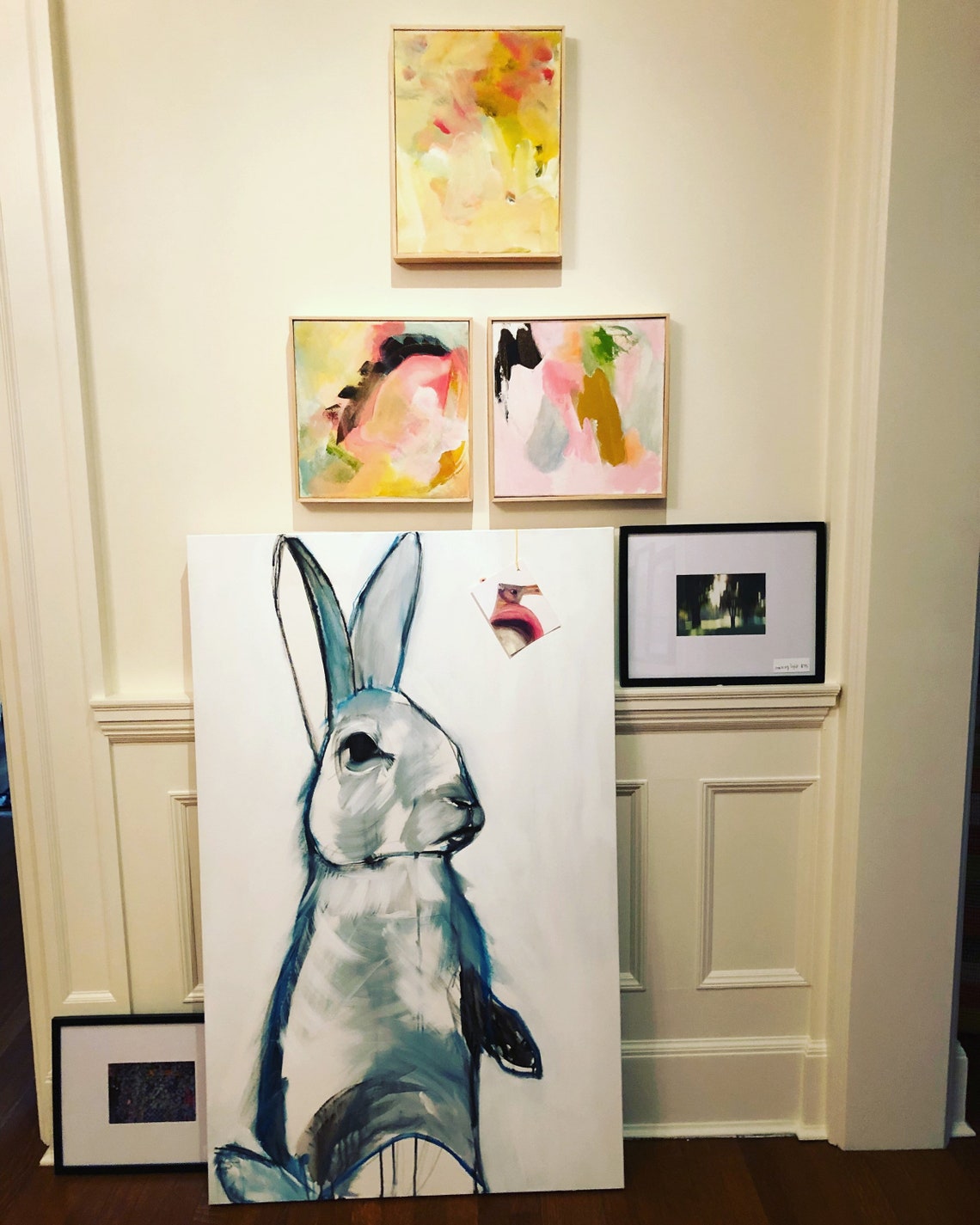 Large Rabbit Painting on Canvas - Etsy