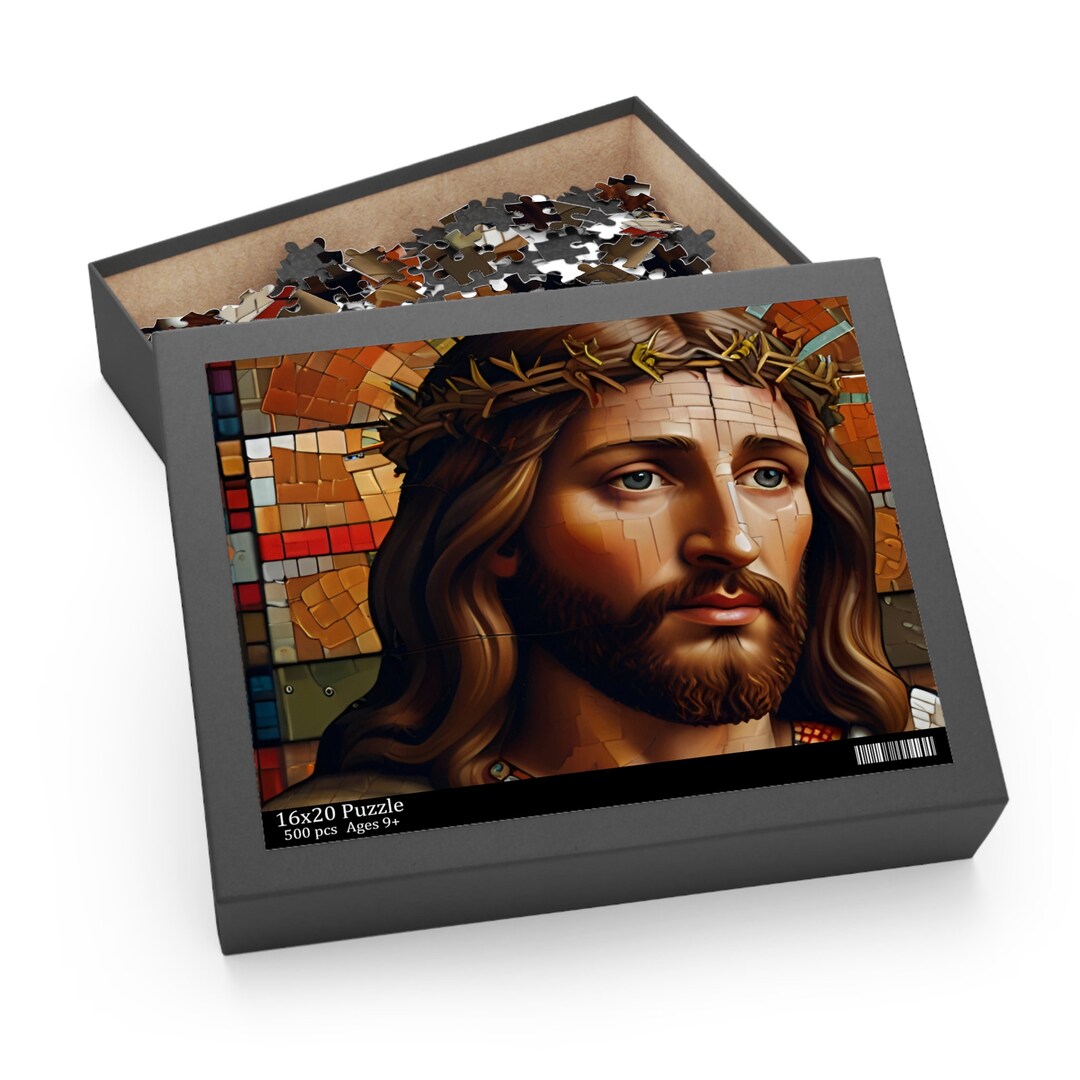 Challenge of Faith Puzzle: Jesus With Crown of Thorns Puzzle, Religious ...