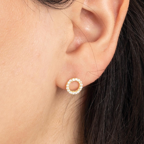 Circle Earrings - Etsy