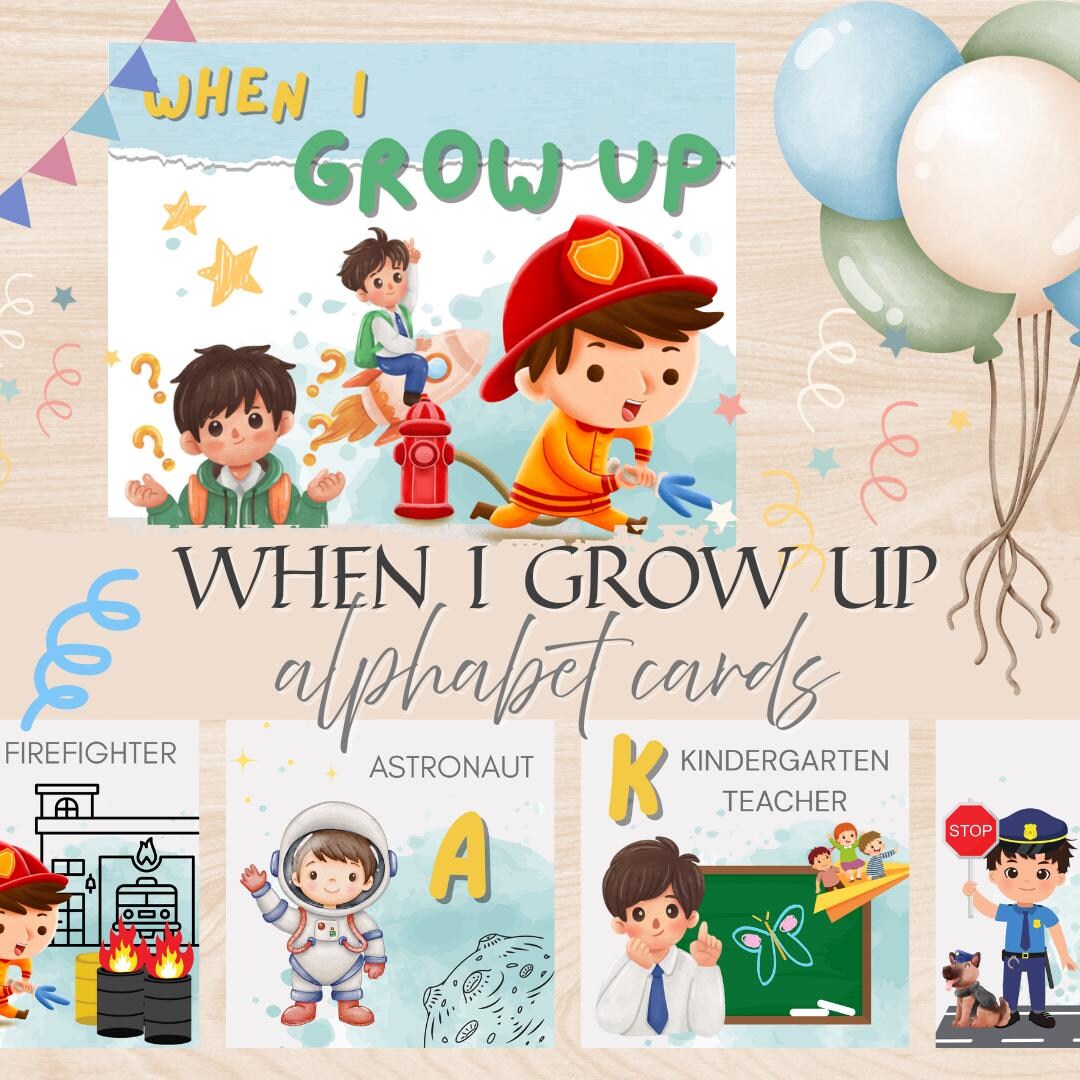 Alphabet Flash Cards With Jobs and Professions – A to Z Career Learning ...
