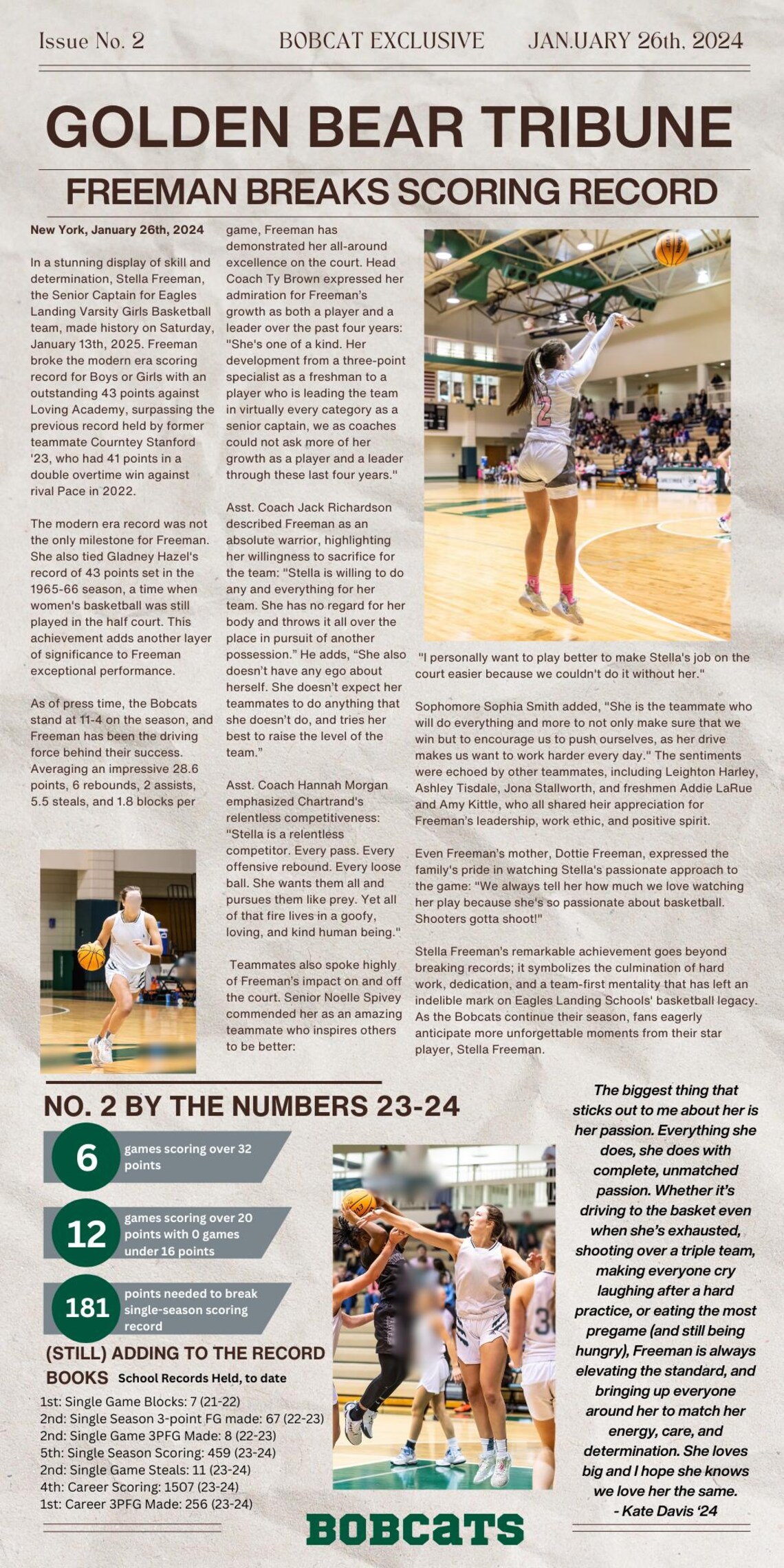 Personalized Newspaper Template, Senior Night Page, Sports Highlights ...
