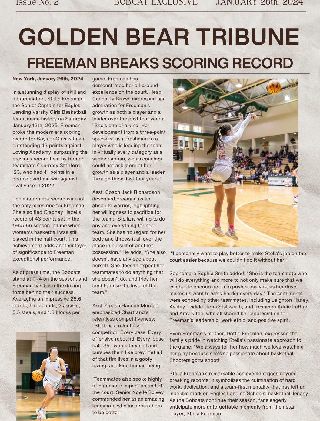 Personalized Newspaper Template, Senior Night Page, Sports Highlights ...
