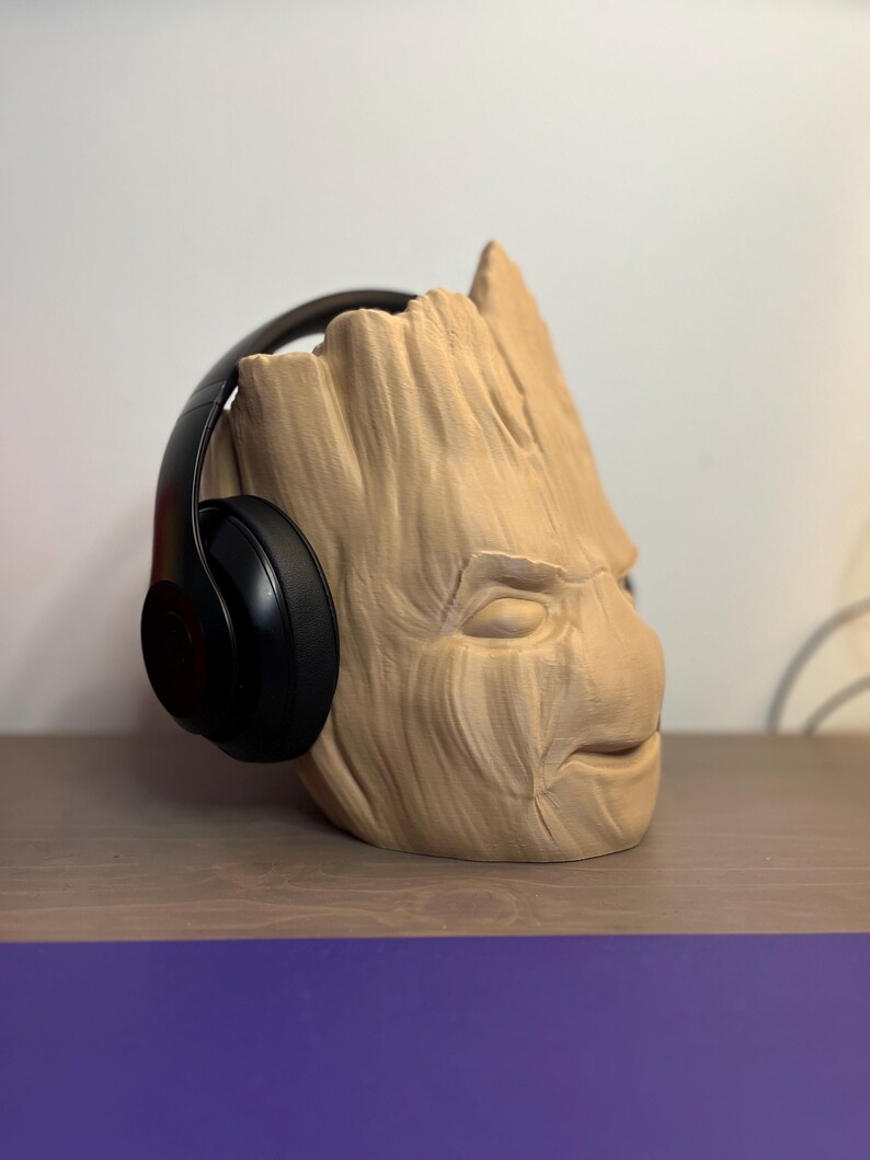 3D Printed Groot Headphone Stand: Guardians of the Galaxy Fan Art - Etsy