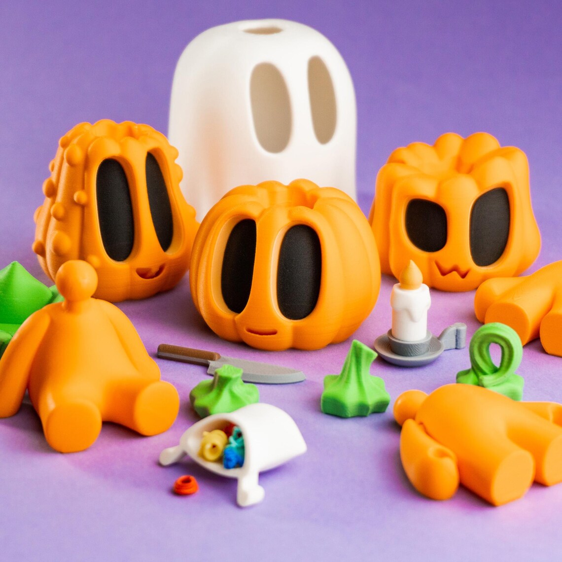 Customizable Blob Pumpkin Figures, Halloween Decor - Etsy