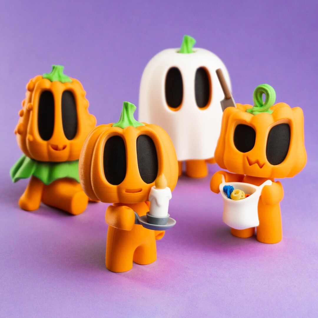 Customizable Blob Pumpkin Figures, Halloween Decor - Etsy
