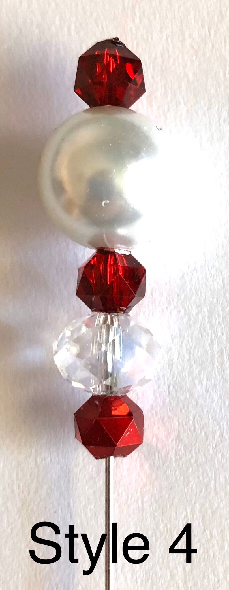 Victorian Style Six Inch Hat Pins Crystal Pearls Antique Silver Gold