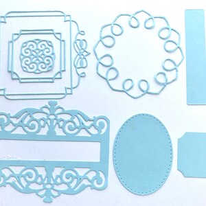 8 Blue Paper Shapes for Cards, Journals, and Mixed Media - Etsy