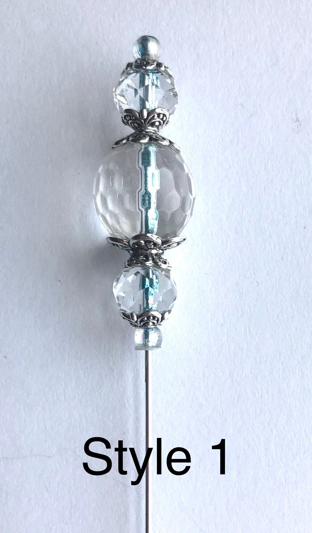 Victorian Style Six Inch Hat Pins Crystal, Faux Pearls, Silver - Etsy