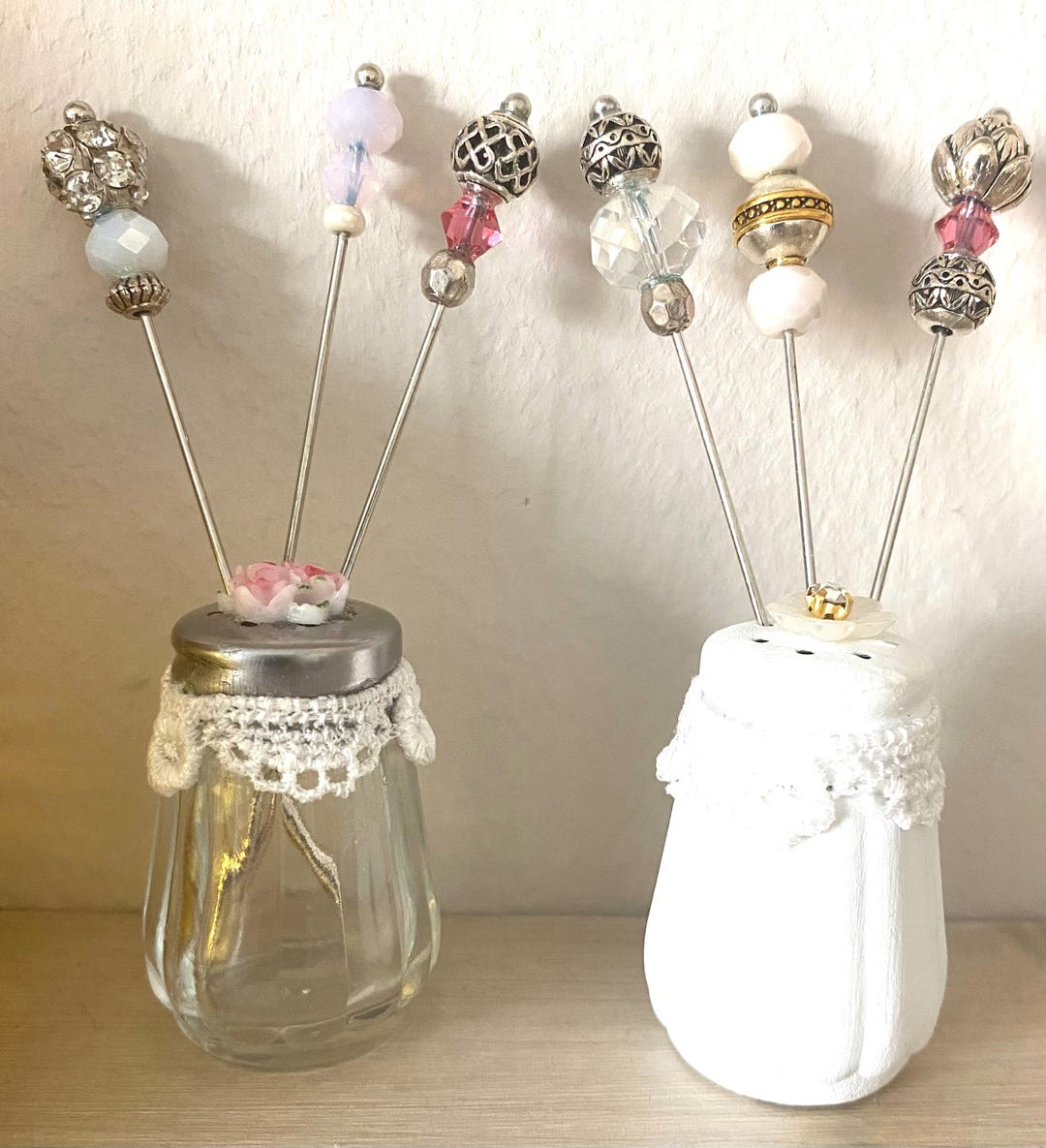 Victorian Style Decorative Stick Pins and Cute Little Holders - Etsy