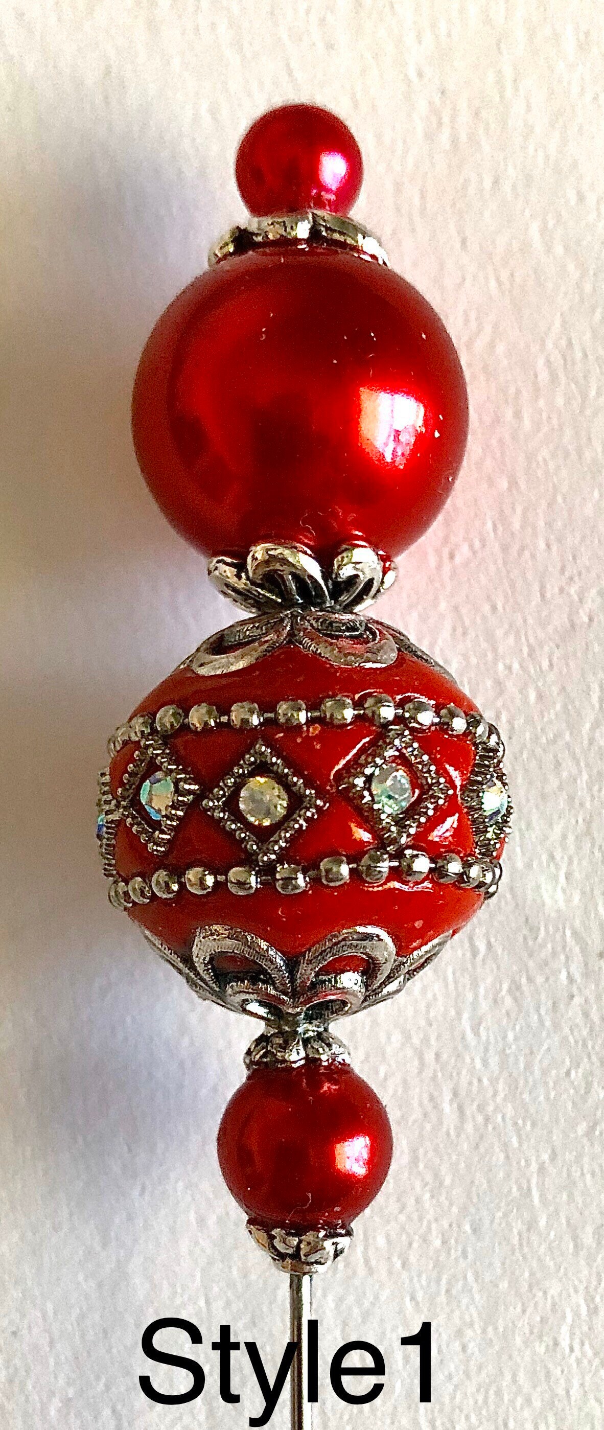 Victorian Style Six Inch Hat Pins Crystal Pearls, Antique Silver, Gold ...