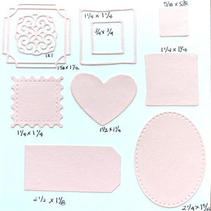 10 Pink Paper Shapes for Cards, Journals, and Mixed Media - Etsy