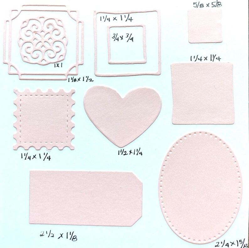 10 Pink Paper Shapes for Cards, Journals, and Mixed Media - Etsy