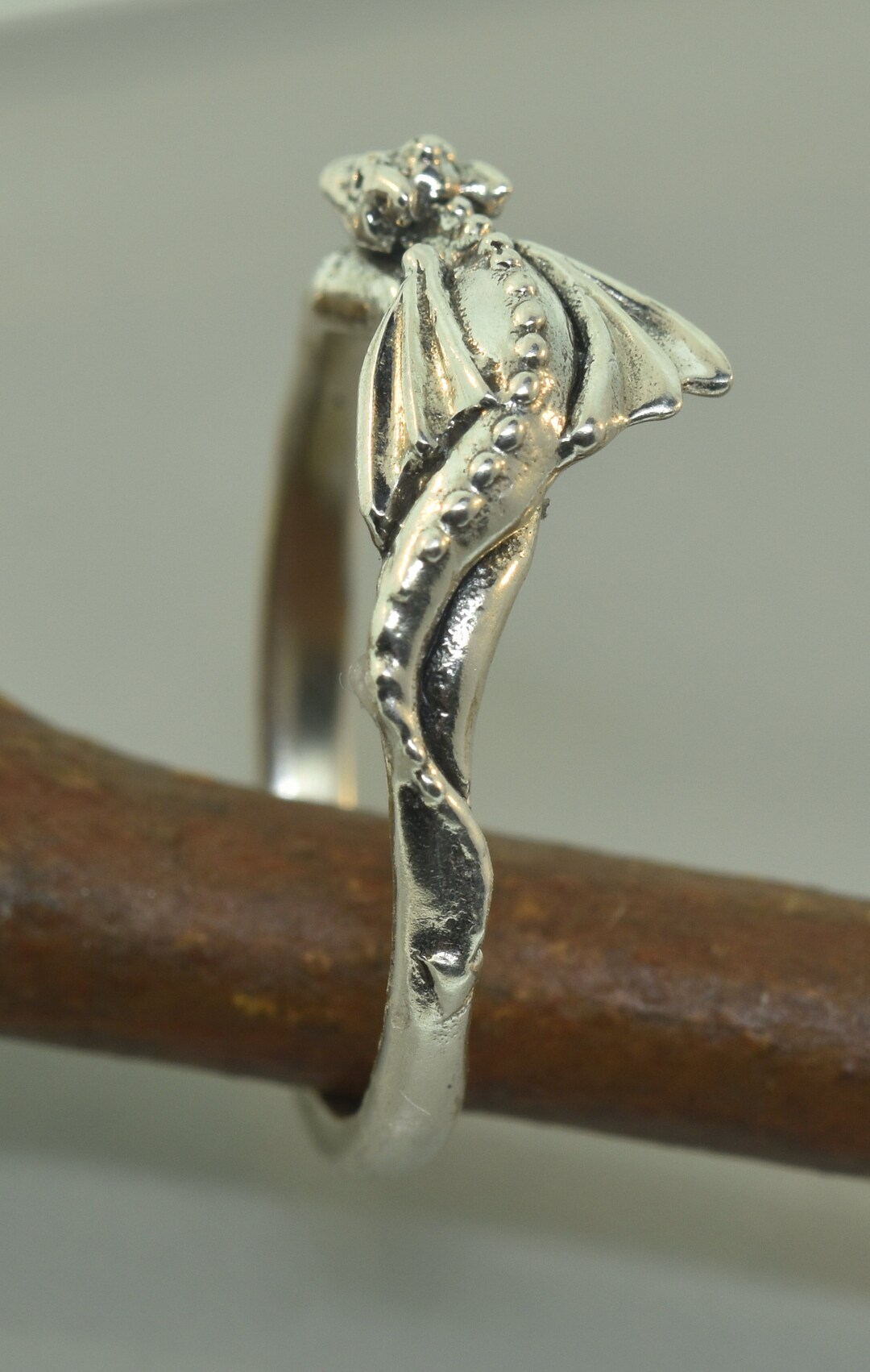 Baby Dragon Ring, Engagement Ring, Sapphire Ring, Alternative Wedding ...