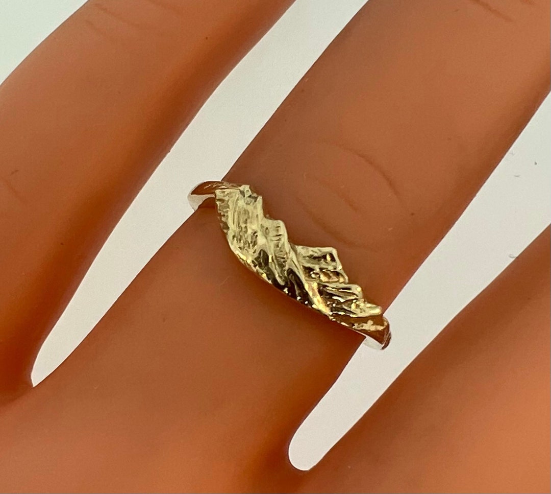 Mountain Ring, Sculpted Mountain Ring, Nature Inspired Ring, Stacking ...