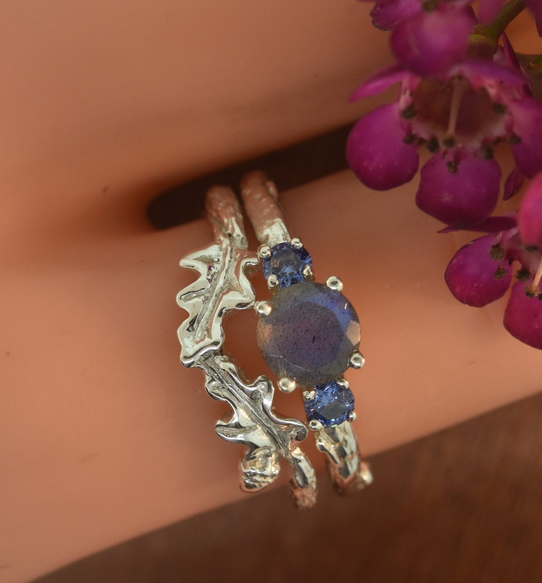 Oak Leaf Ring Leaf Ring Acorn Ring Alternative Engagement - Etsy