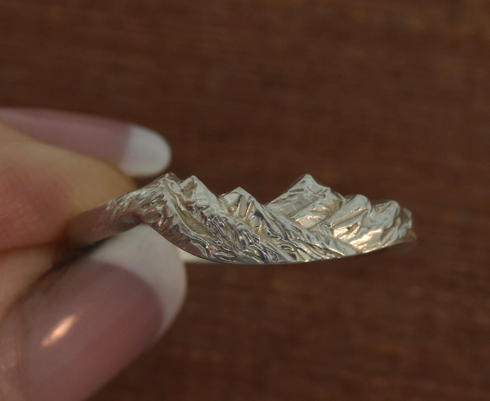 Mountain Ring Sculpted Mountain Ring Nature Ring - Etsy