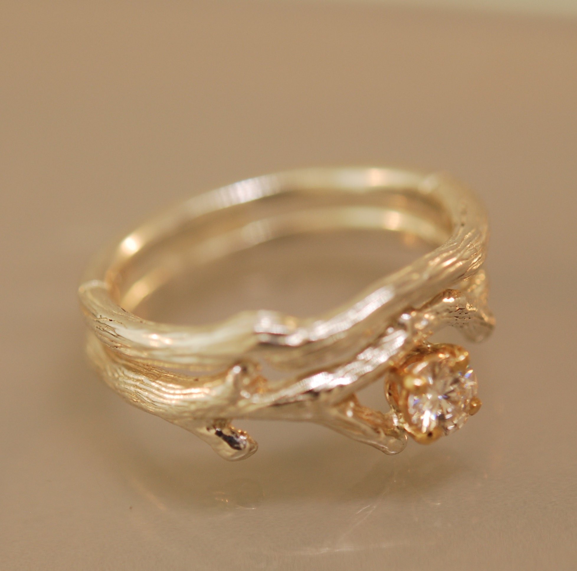 Branch Band Twig Band Sterling Band Gold Twig Band Silver | Etsy