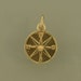 14 Karat Gold Compass Charmcompass14k Gold Charm 14 Karat - Etsy