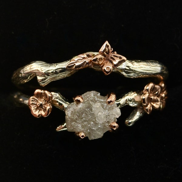 Raw Engagement Ring - Etsy