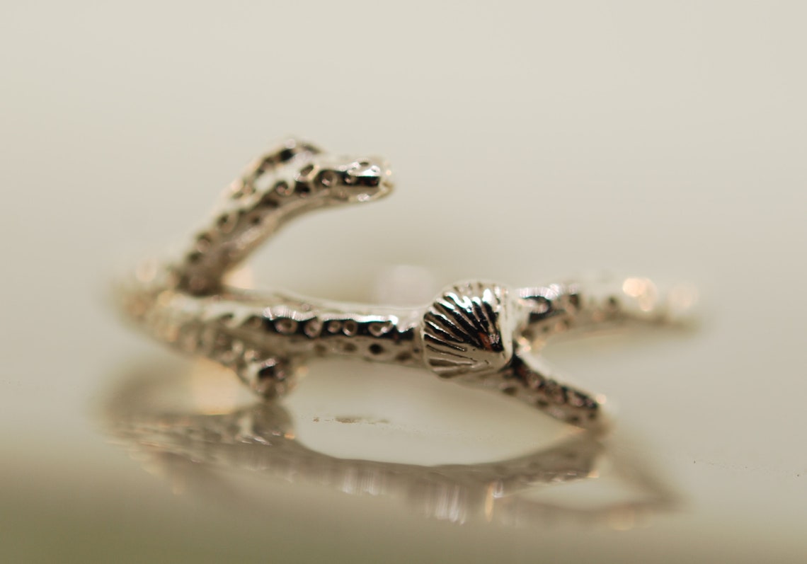 Coral Shell Branch Ring | Etsy