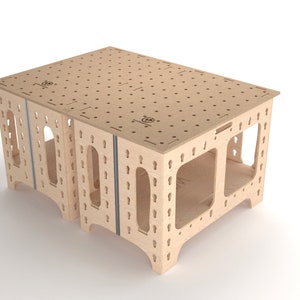 Portable Foldaway Workbench W Ith Double MFT/3 Top. - Etsy UK