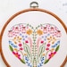 FULL HEART - Pdf Embroidery Pattern, Embroidery Hoop Art, Floral Heart ...