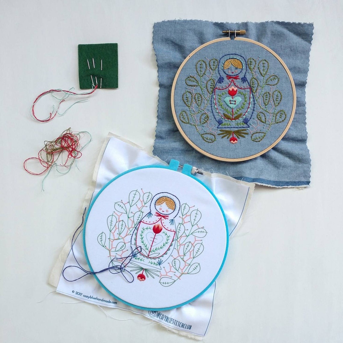 MISS MATRYOSHKA - Pdf Embroidery Pattern, Embroidery Hoop Art, Nesting ...