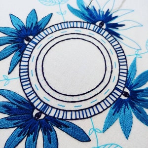 BLUE EYES - Pdf Embroidery Pattern, Embroidery Hoop Art, Hand ...