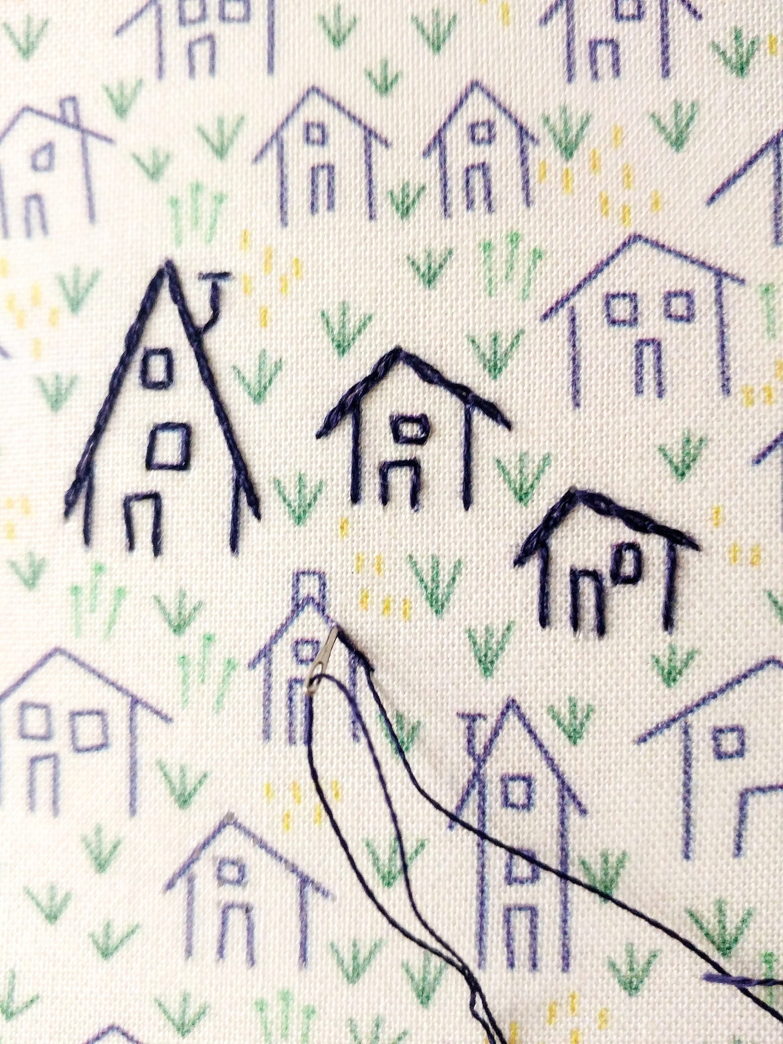 IT TAKES A VILLAGE - Pdf Embroidery Pattern, Embroidery Hoop Art ...