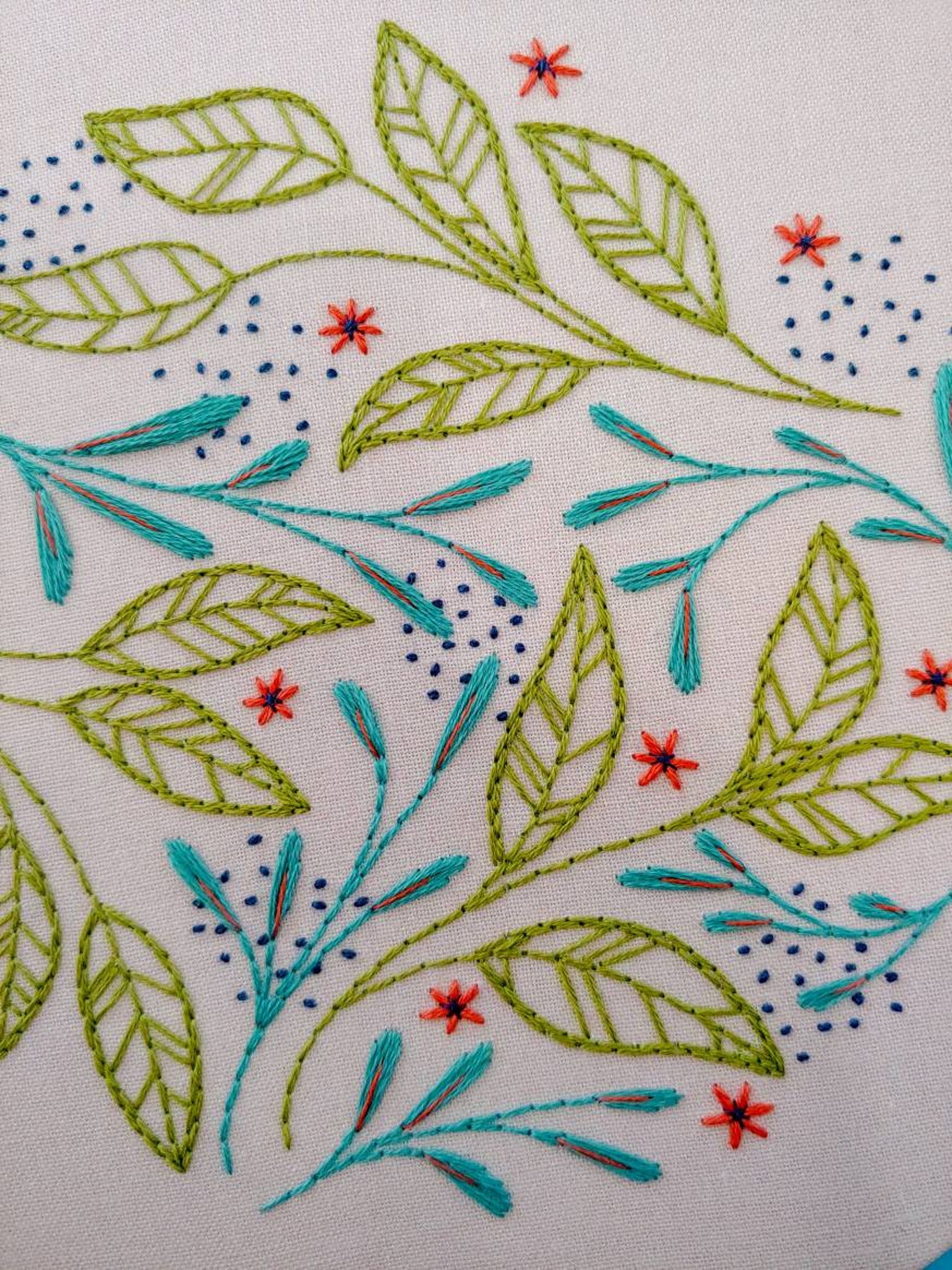 LEAF DANCE pdf embroidery pattern embroidery hoop art | Etsy