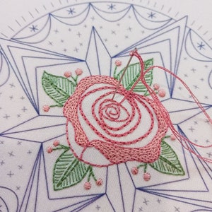 COMPASS ROSE - Pdf Embroidery Pattern, Embroidery Hoop Art, Stitching ...