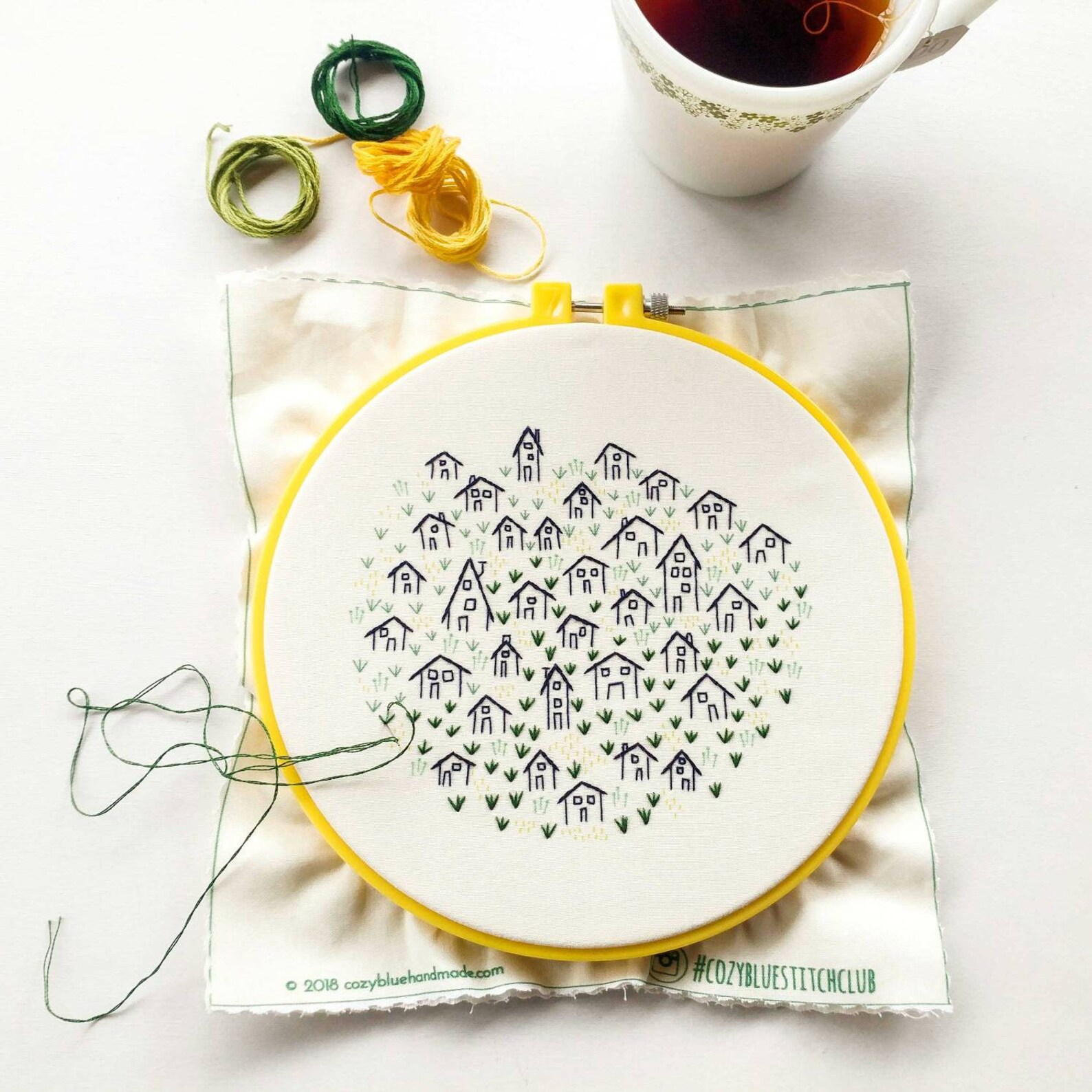 IT TAKES A VILLAGE - Pdf Embroidery Pattern, Embroidery Hoop Art ...
