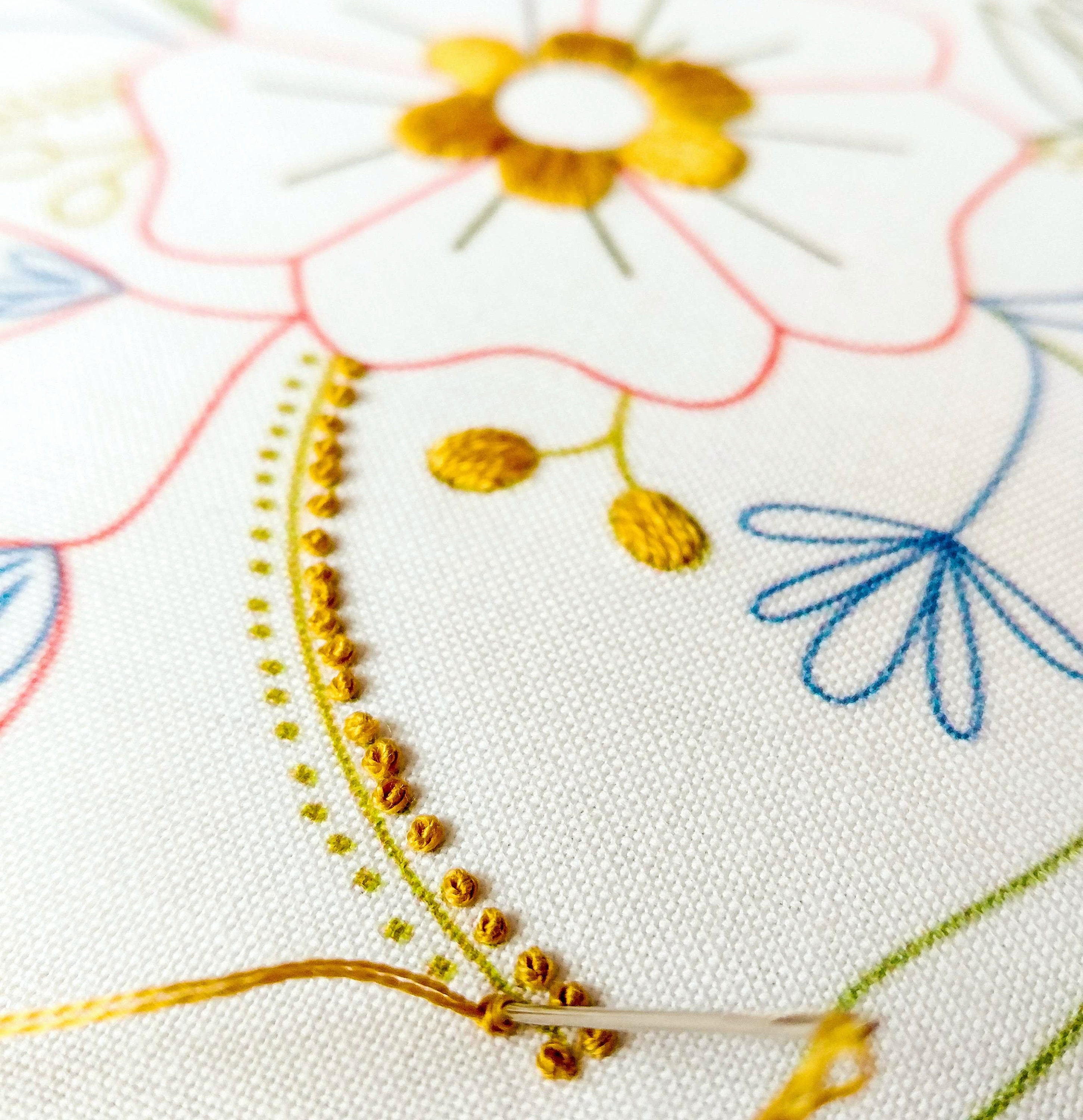 APRIL FLOWERS pdf embroidery pattern embroidery hoop art | Etsy