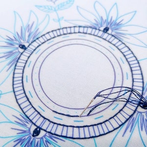 BLUE EYES - Pdf Embroidery Pattern, Embroidery Hoop Art, Hand ...