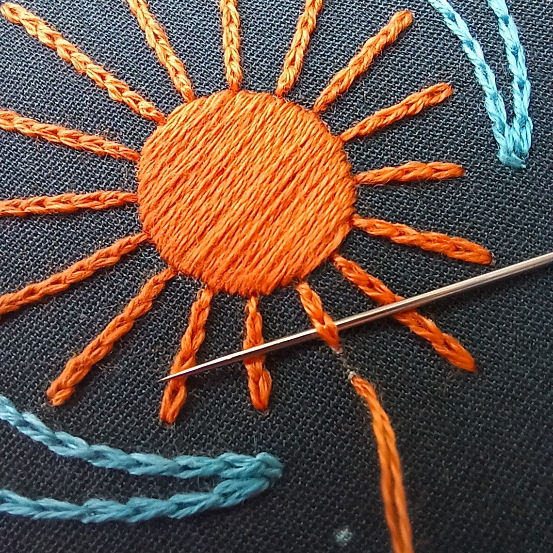 BLUE MOON Pdf Embroidery Pattern Embroidery Hoop Art - Etsy