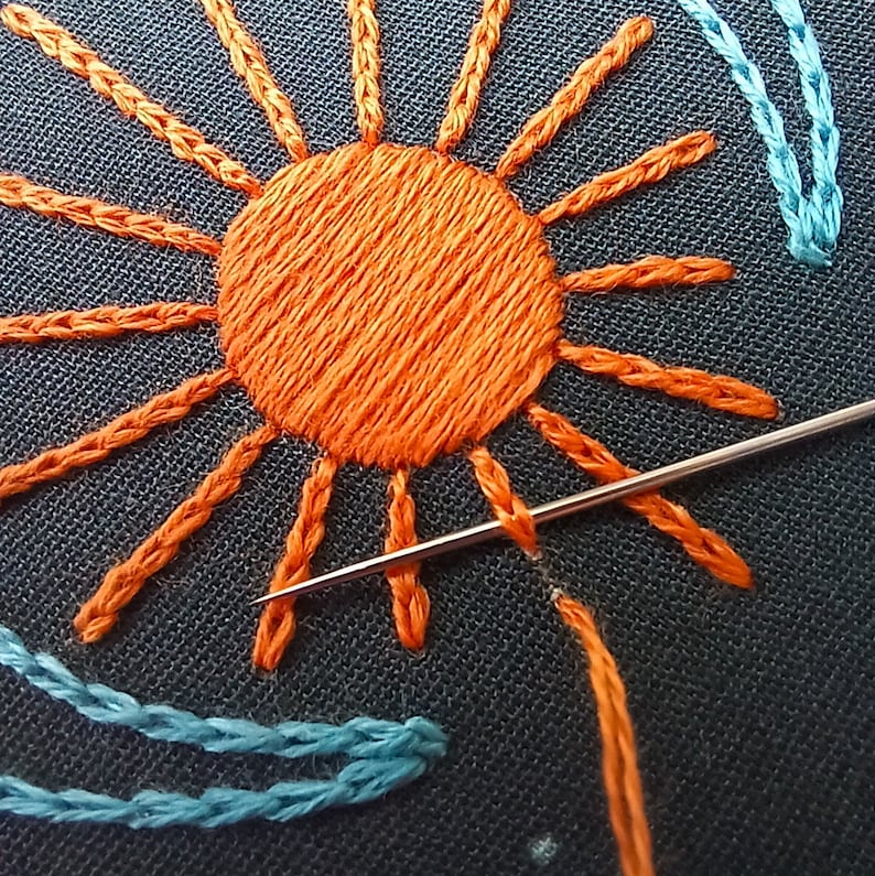 BLUE MOON Pdf Embroidery Pattern Embroidery Hoop Art - Etsy