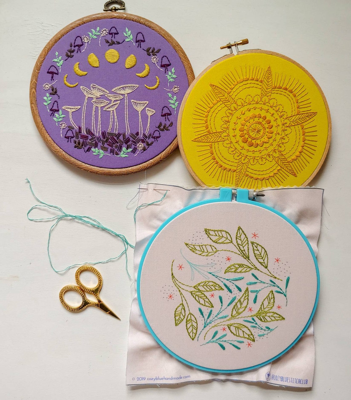 LEAF DANCE pdf embroidery pattern embroidery hoop art | Etsy