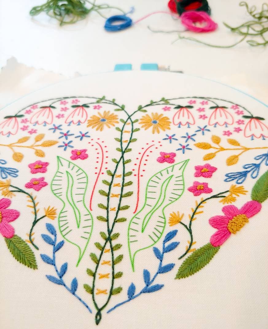 FULL HEART Pdf Embroidery Pattern Embroidery Hoop Art - Etsy