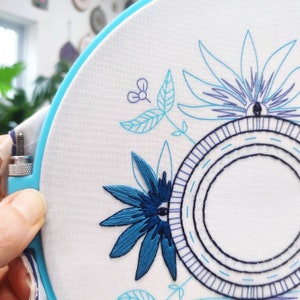 BLUE EYES - Pdf Embroidery Pattern, Embroidery Hoop Art, Hand ...
