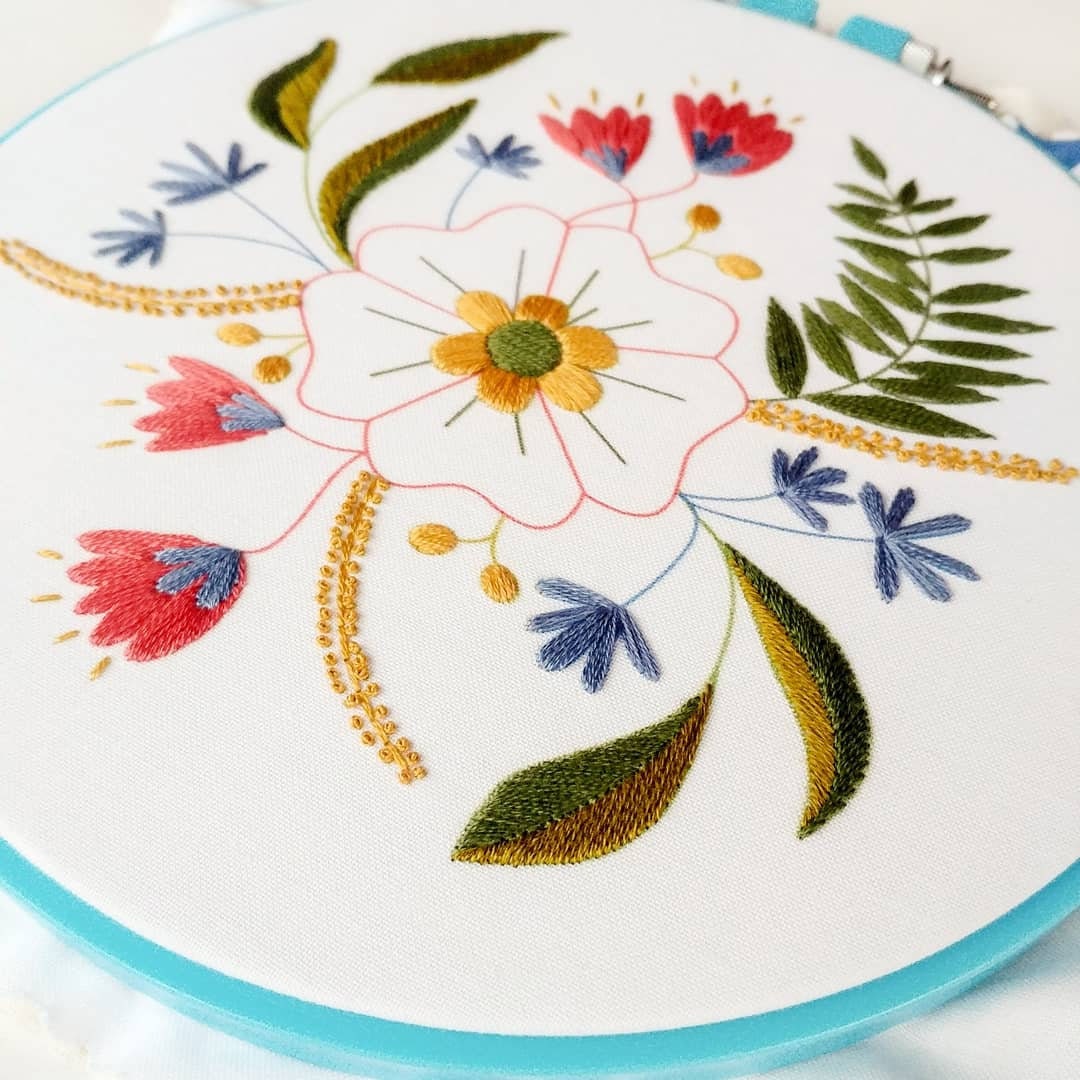 APRIL FLOWERS pdf embroidery pattern embroidery hoop art | Etsy