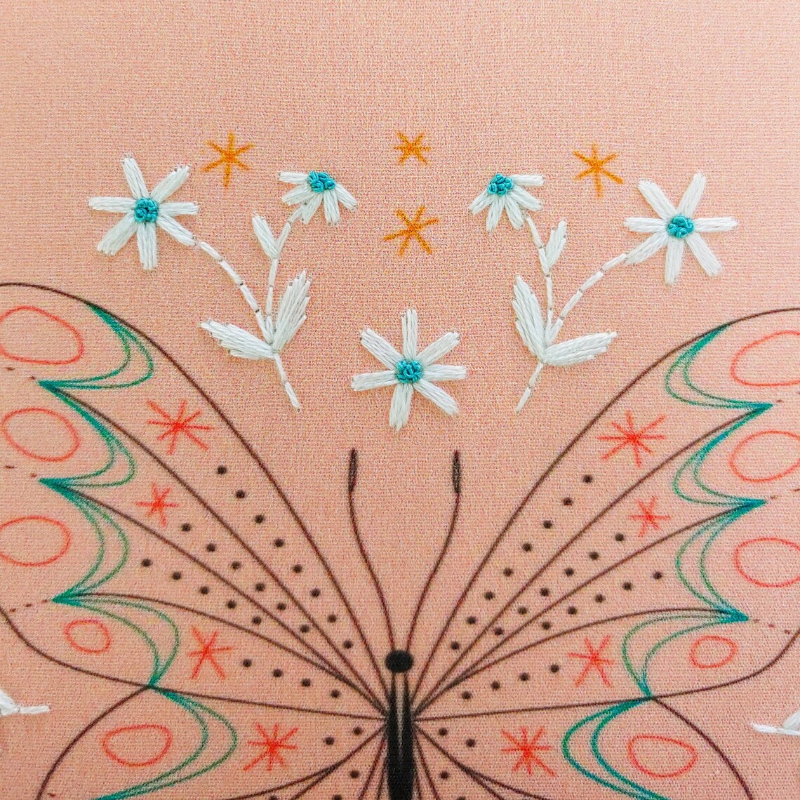 BUTTERFLY pdf embroidery pattern embroidery hoop art DIY | Etsy