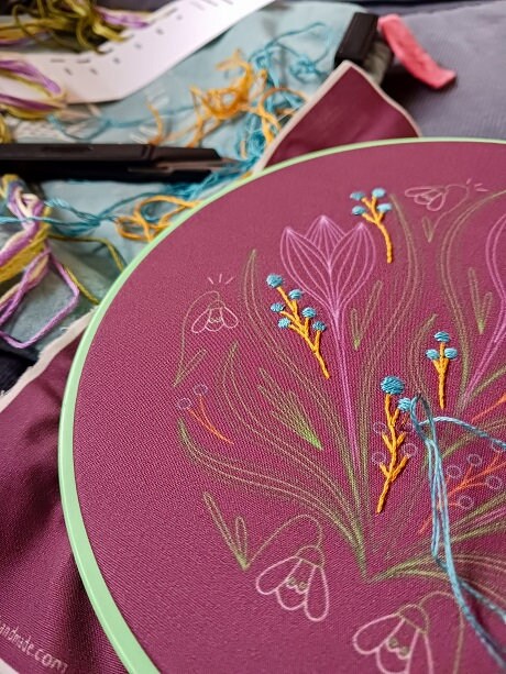 EARLY BLOOMER - Pdf Embroidery Pattern, Embroidery Hoop Art, Hand ...