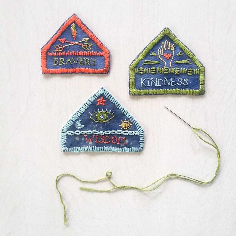 MERIT BADGES Pdf Embroidery Pattern, Summer Camp Vibes, Scout Patches ...