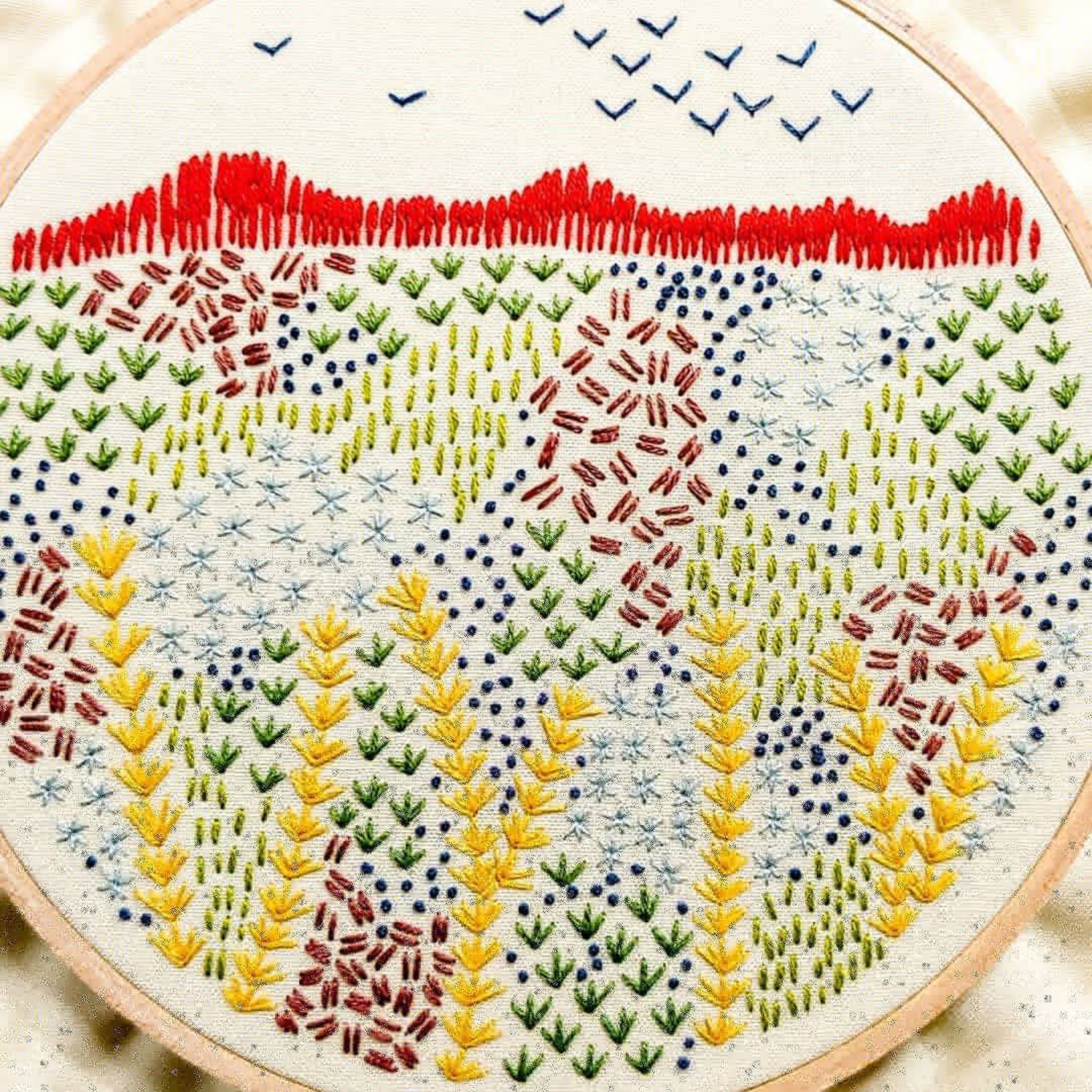 EVENING WALK Pdf Embroidery Pattern Embroidery Hoop Art - Etsy