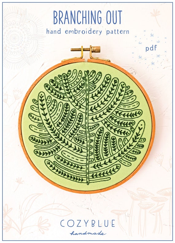 BRANCHING OUT Pdf Embroidery Pattern Embroidery Hoop Art - Etsy