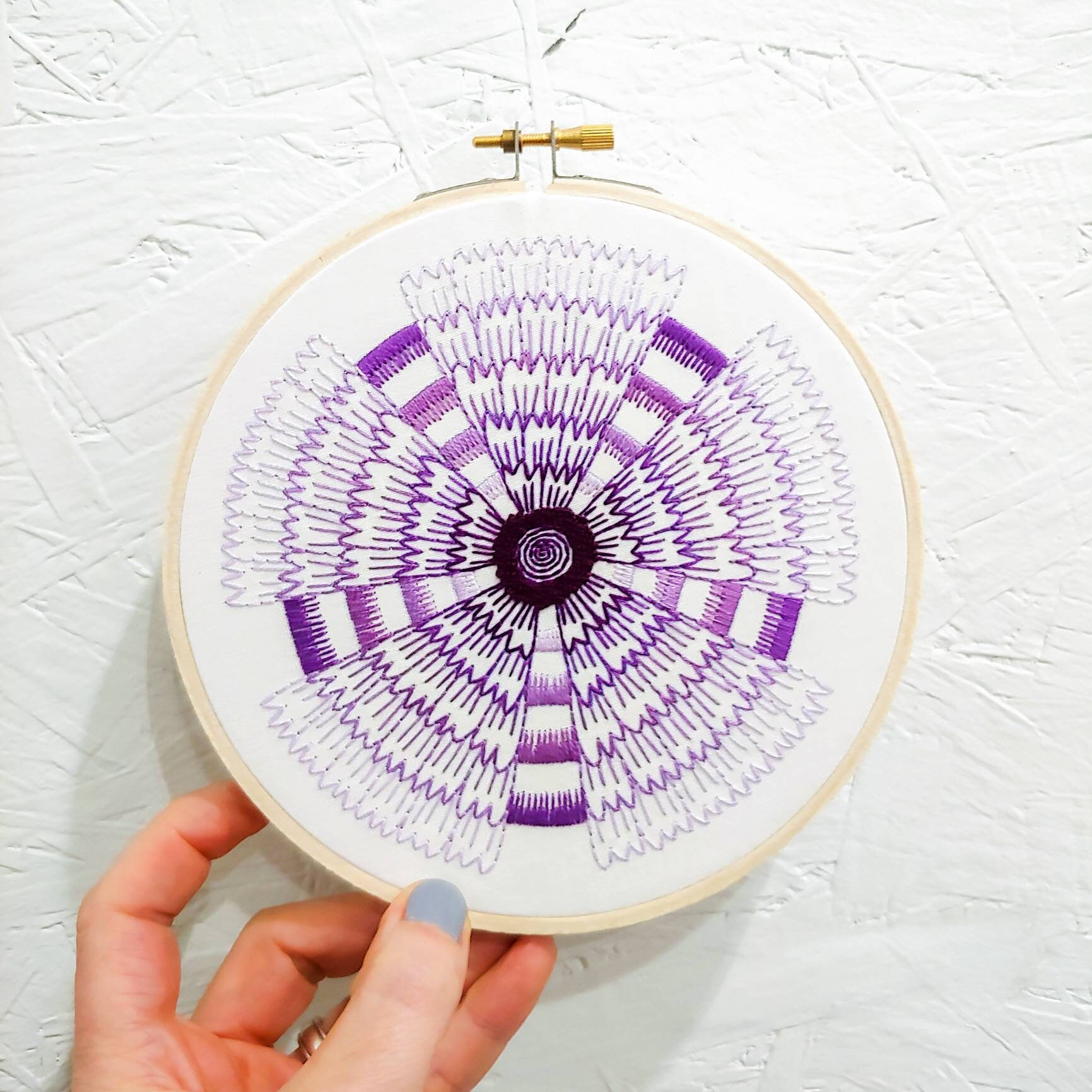 SHADOW FLOWER Pdf Embroidery Pattern Embroidery Hoop Art | Etsy