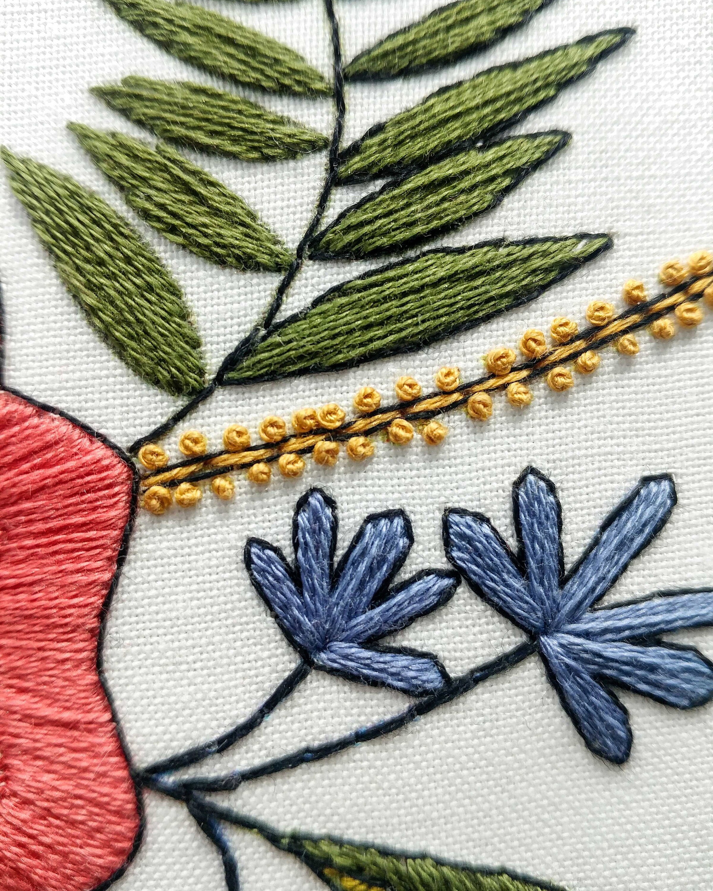 APRIL FLOWERS pdf embroidery pattern embroidery hoop art | Etsy