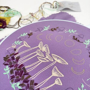 FAIRY RING - Pdf Embroidery Pattern, Embroidery Hoop Art, Lunar Phases ...