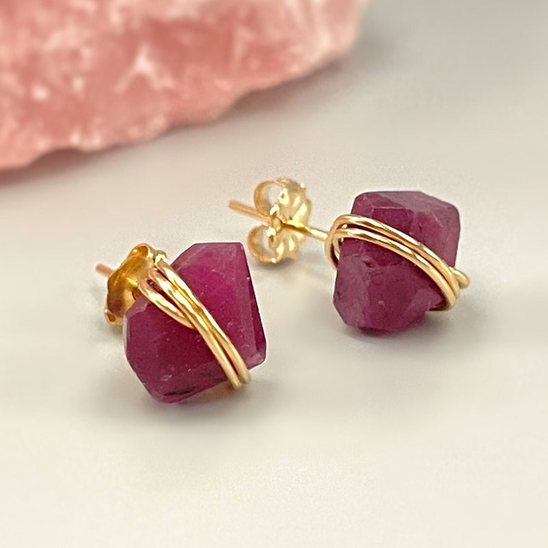 Ruby Earrings - Etsy
