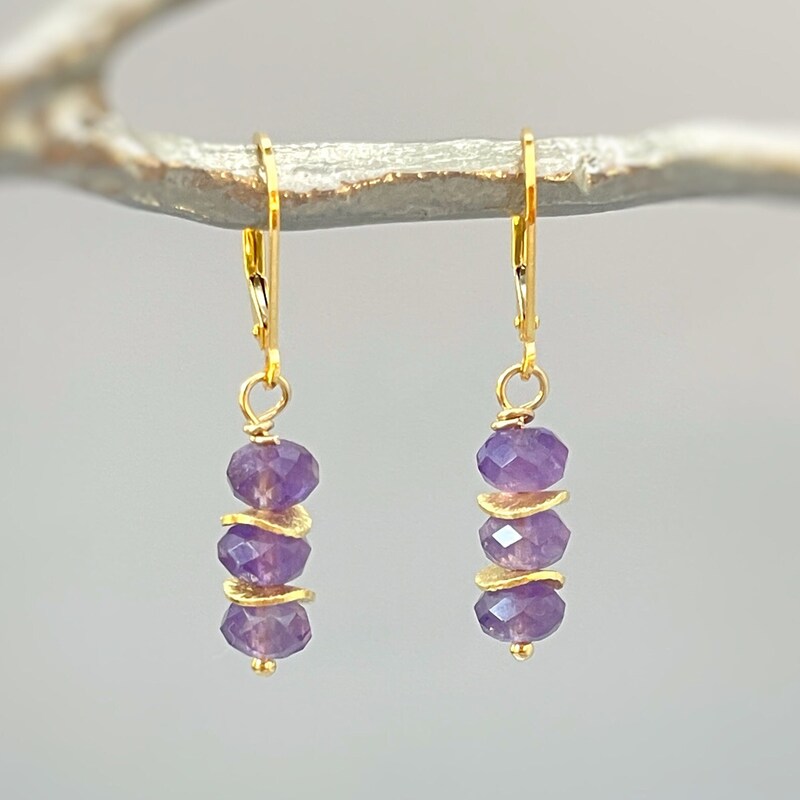 Amethyst Earrings - Etsy